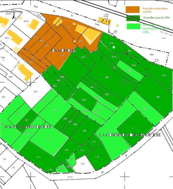 Plan cadastal - Alternatives agriculturelles en Côte d'Or